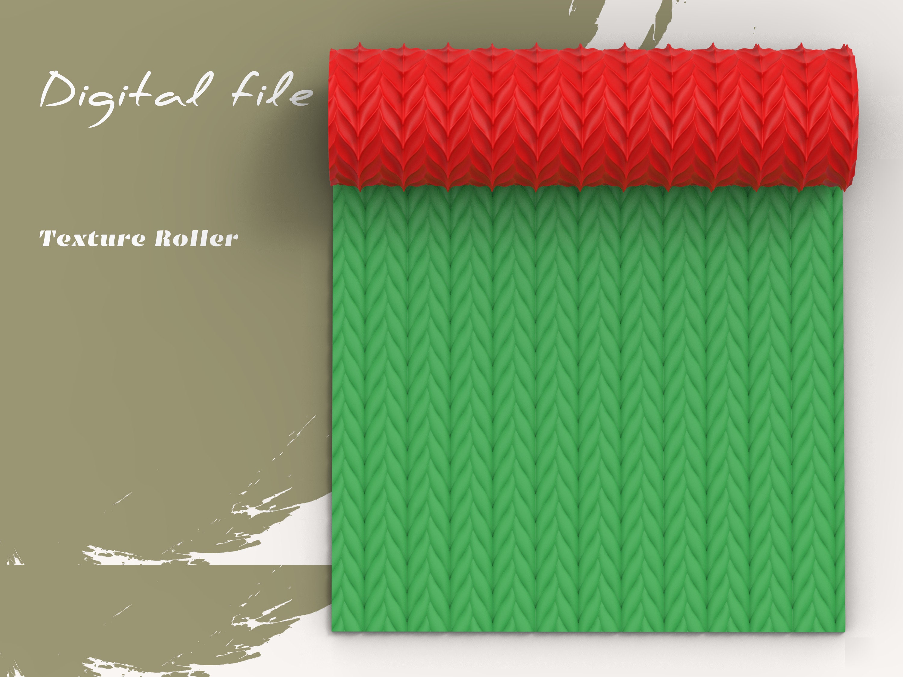 Fabric C | Polymer Clay Seamless Texture Roller | Digital STL File - Etsy