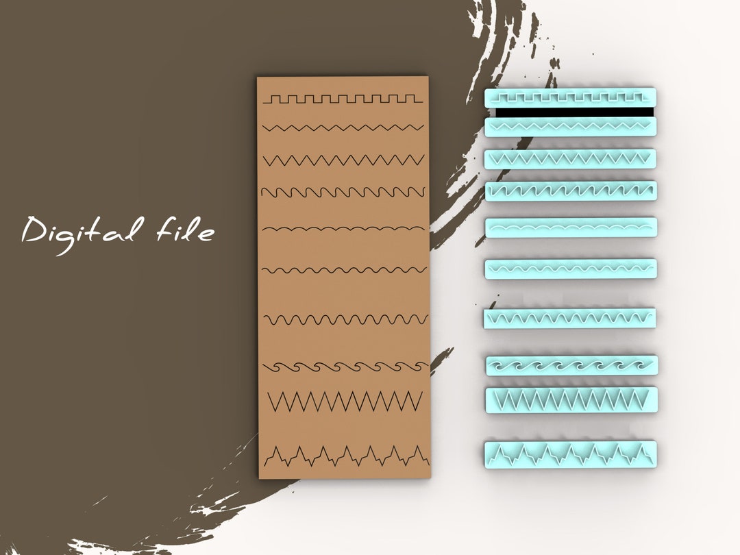 Lines Cut Tool Polymer Clay Cutter | Digital STL File | 10 Desings - Etsy
