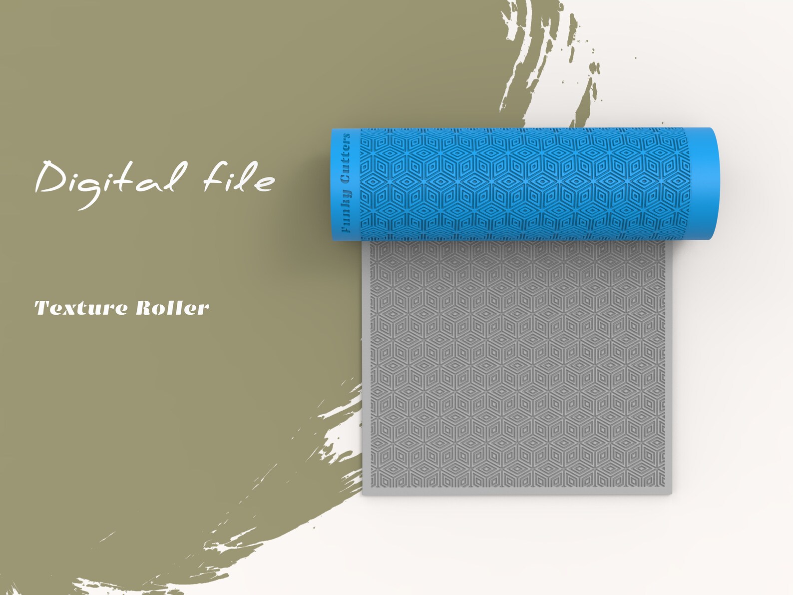 Geometric 2 Polymer Clay Seamless Texture Roller Digital - Etsy