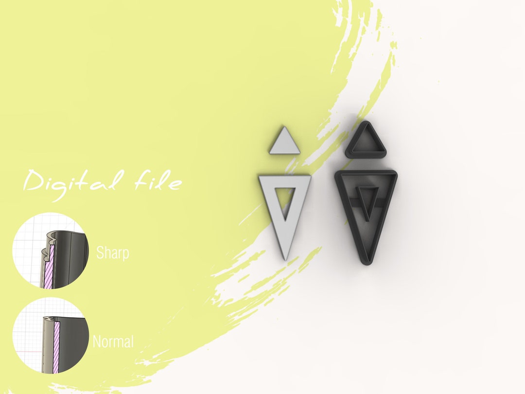Geometric Triangle Combo A Polymer Clay Cutter | Digital STL File | 4 ...