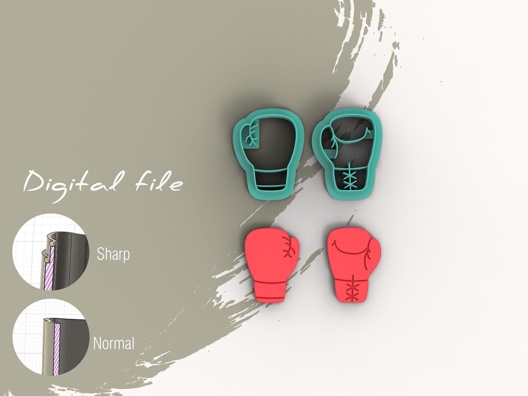 Boxing Glove Polymer Clay Cutter | Digital STL File | 4 Sizes | 2 ...