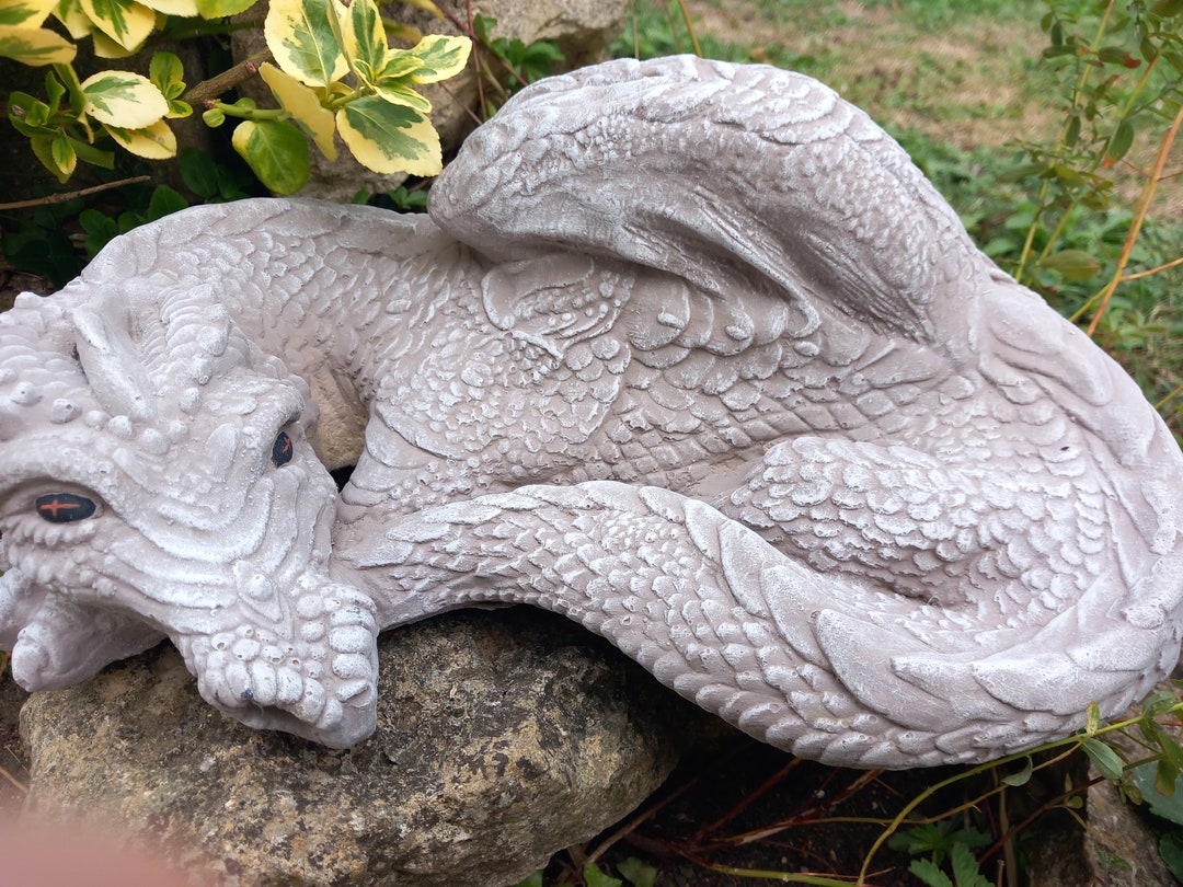 Curled Resting Dragon - Etsy