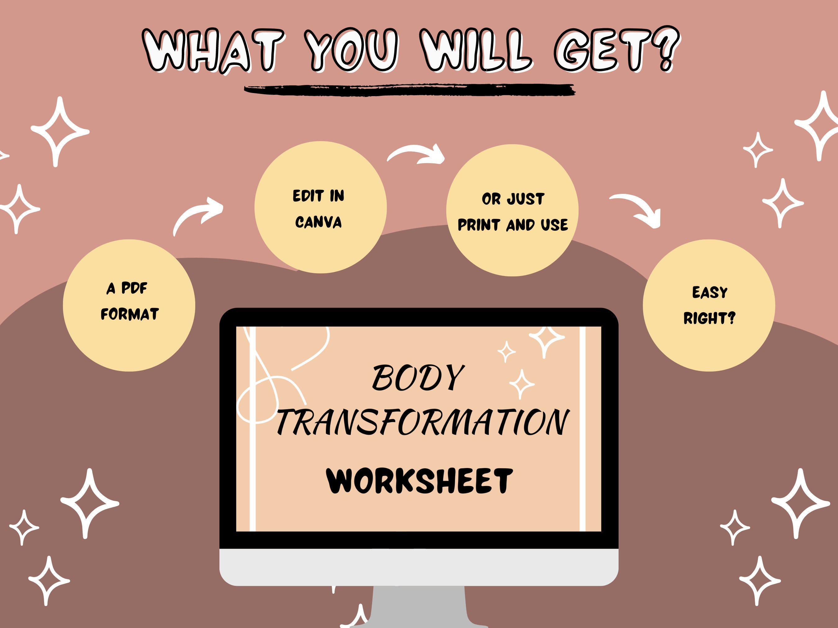 Body Transformation Worksheets for Health Coach, Fitness Coach ...
