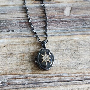 Locket With Star , Nickel and Gold , Locket With Rhinestone Star ...