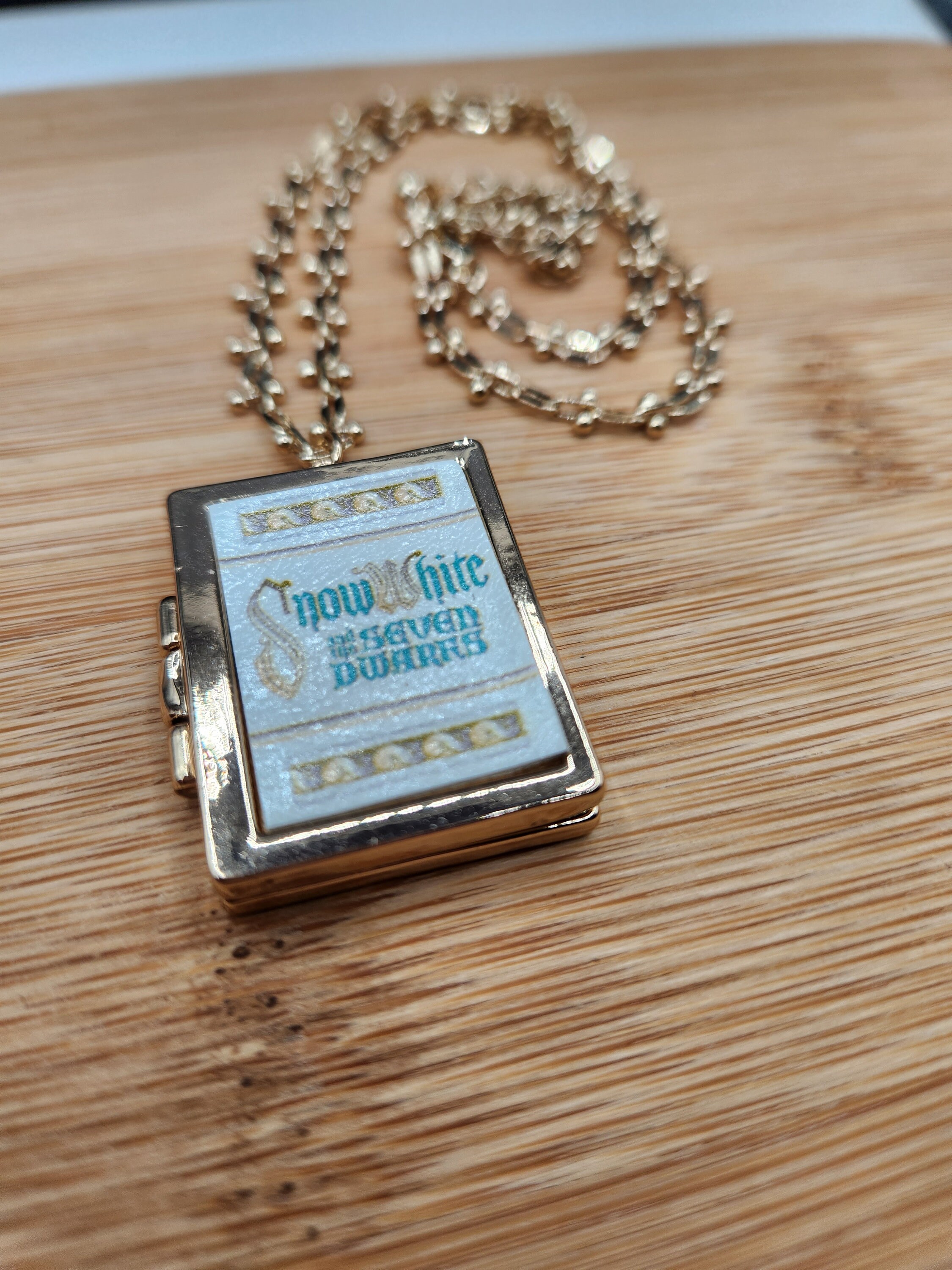 Snow White Official Disney Book Locket , Snow White Necklace on 16 ...