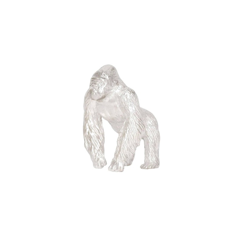 Silverback Statue Silver Gorilla Figurine .925 - Etsy