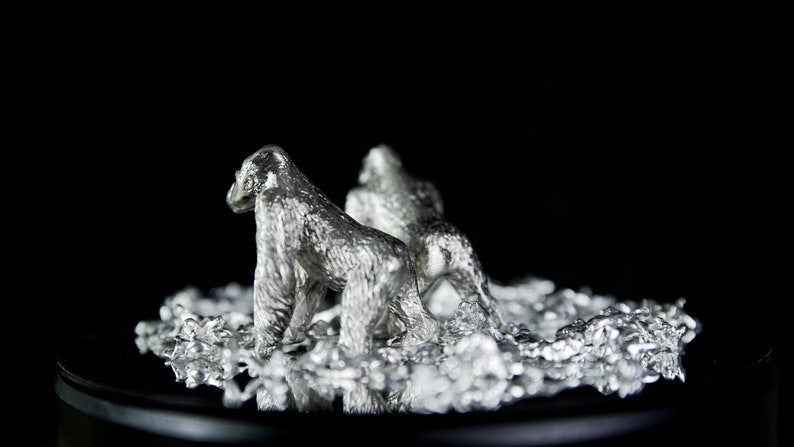 Silverback Statue Silver Gorilla Figurine .925 - Etsy