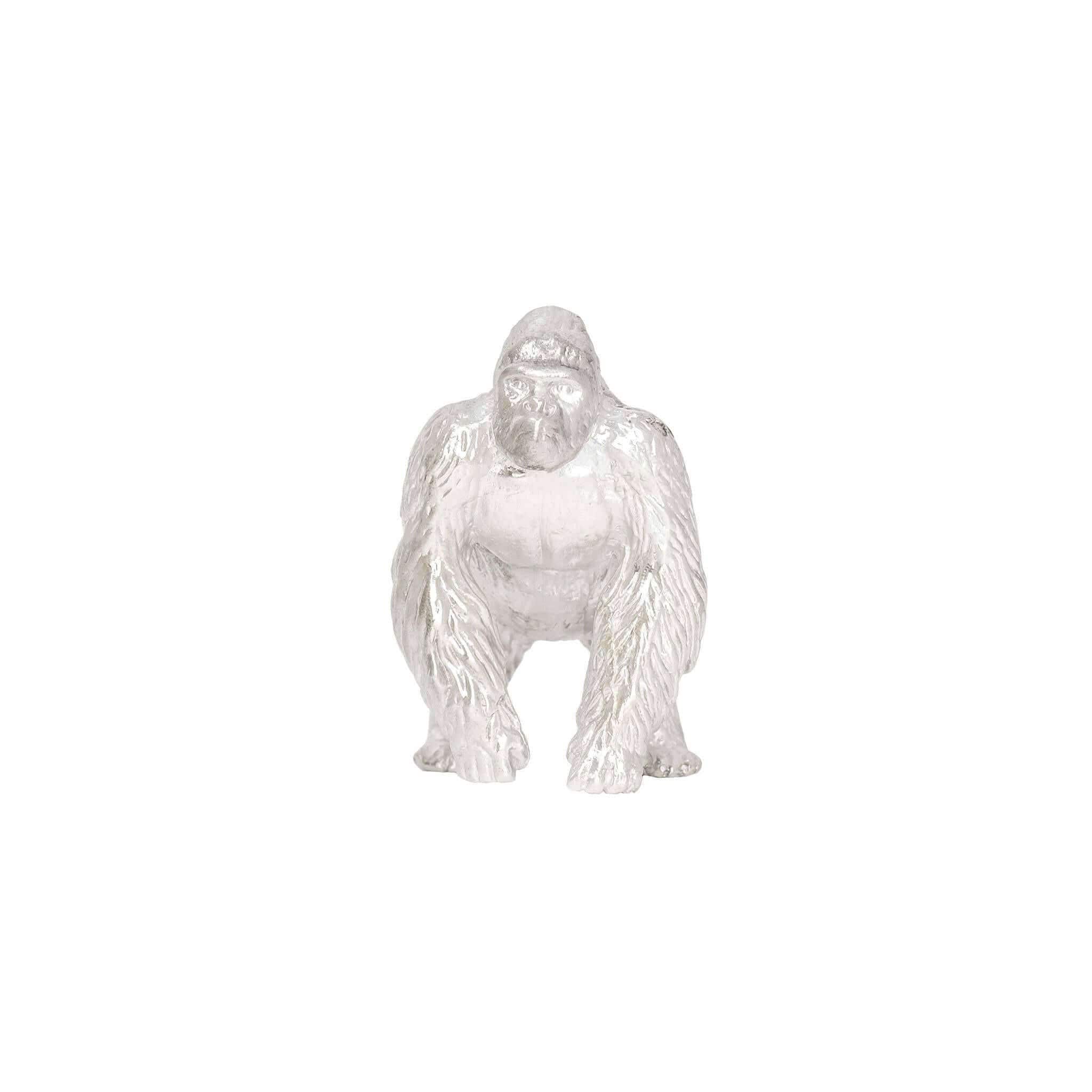 Silverback Statue Silver Gorilla Figurine .925 - Etsy