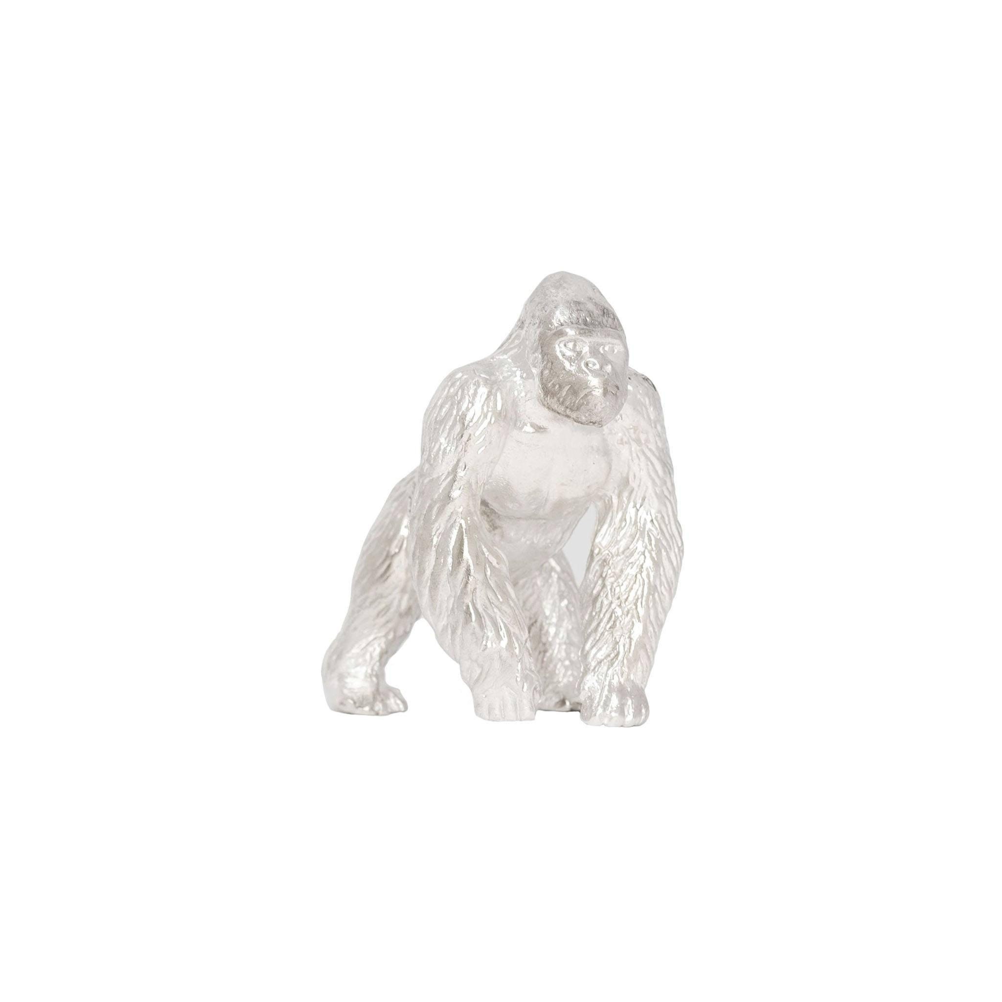 Silverback Statue Silver Gorilla Figurine .925 - Etsy