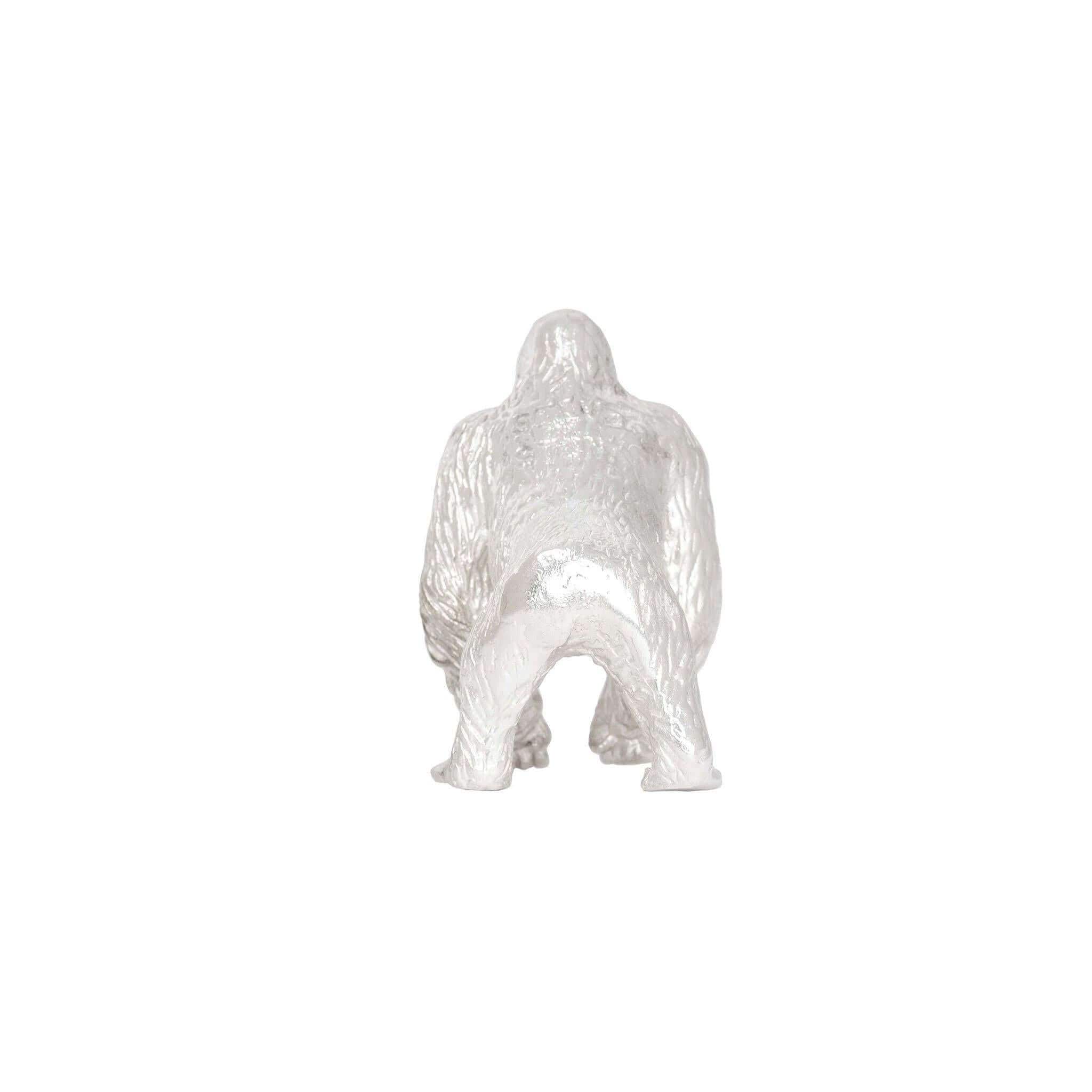 Silverback Statue Silver Gorilla Figurine .925 - Etsy