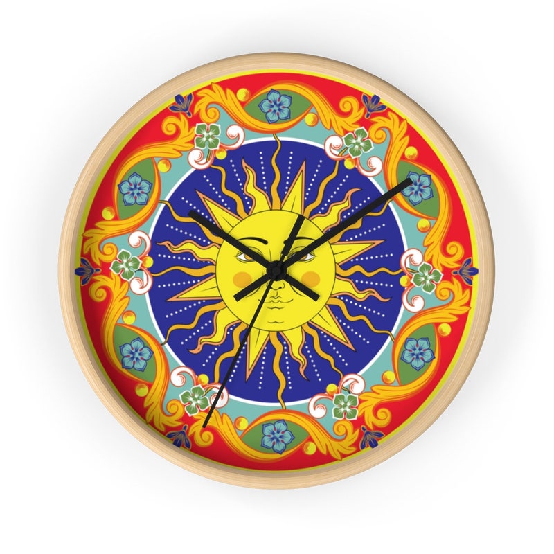 Sun Wall Clock - Etsy