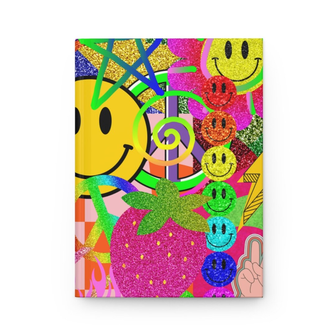 2000's Hardcover Journal , Groovy Notebook, Retro Y2k Journal Note Book ...