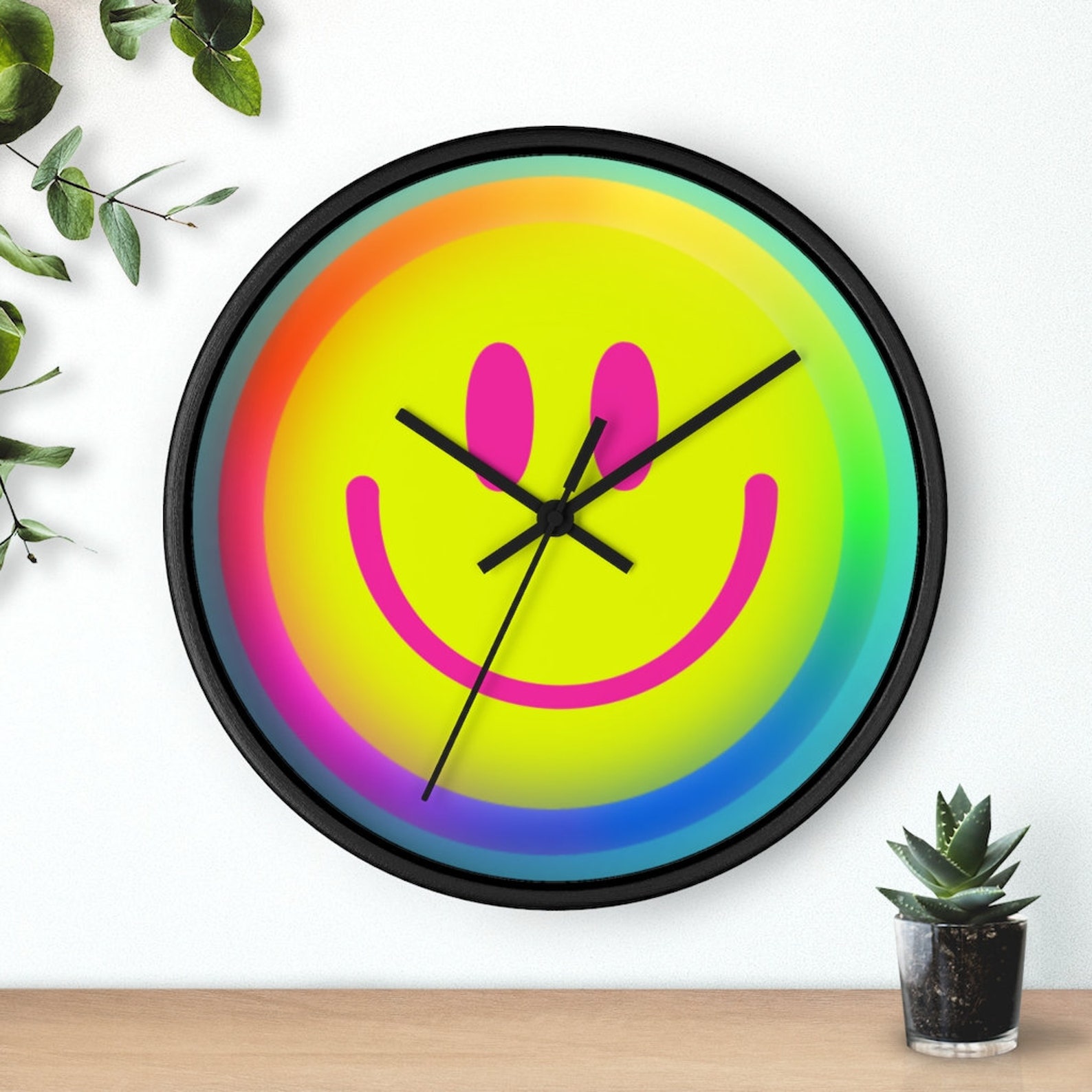 Smiley Face Wall Clock Happy Face Clock Retro Y2k Wall - Etsy