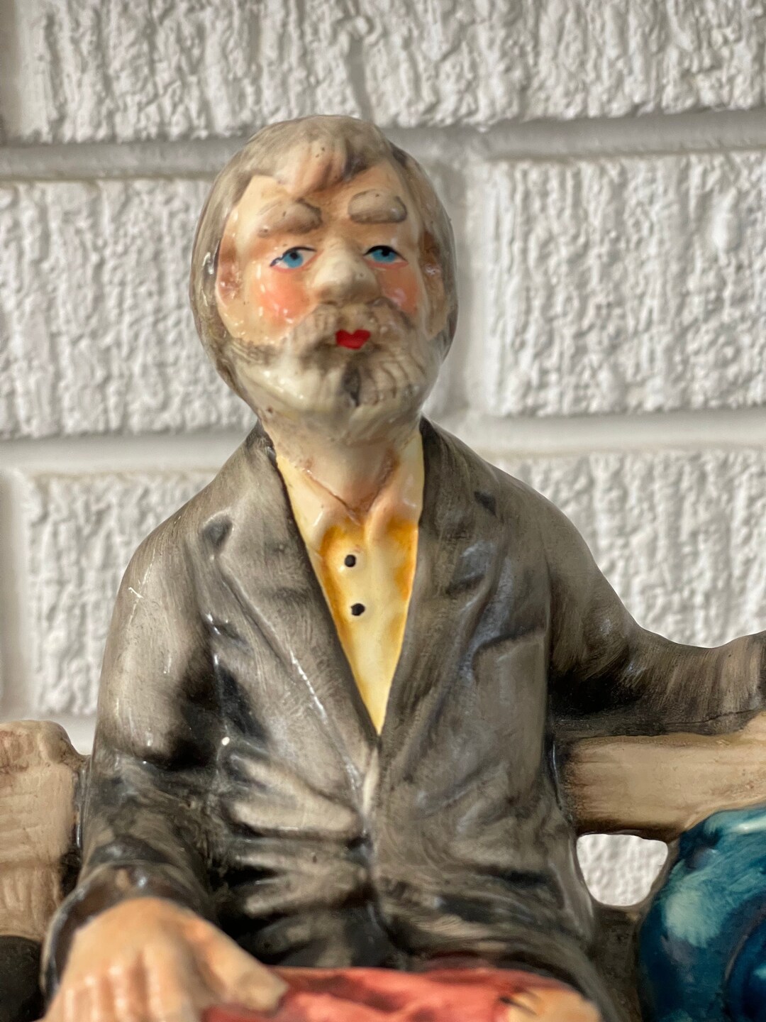 Vintage Trip Hobo on Bench Figurine Vintage Ceramic Statue - Etsy