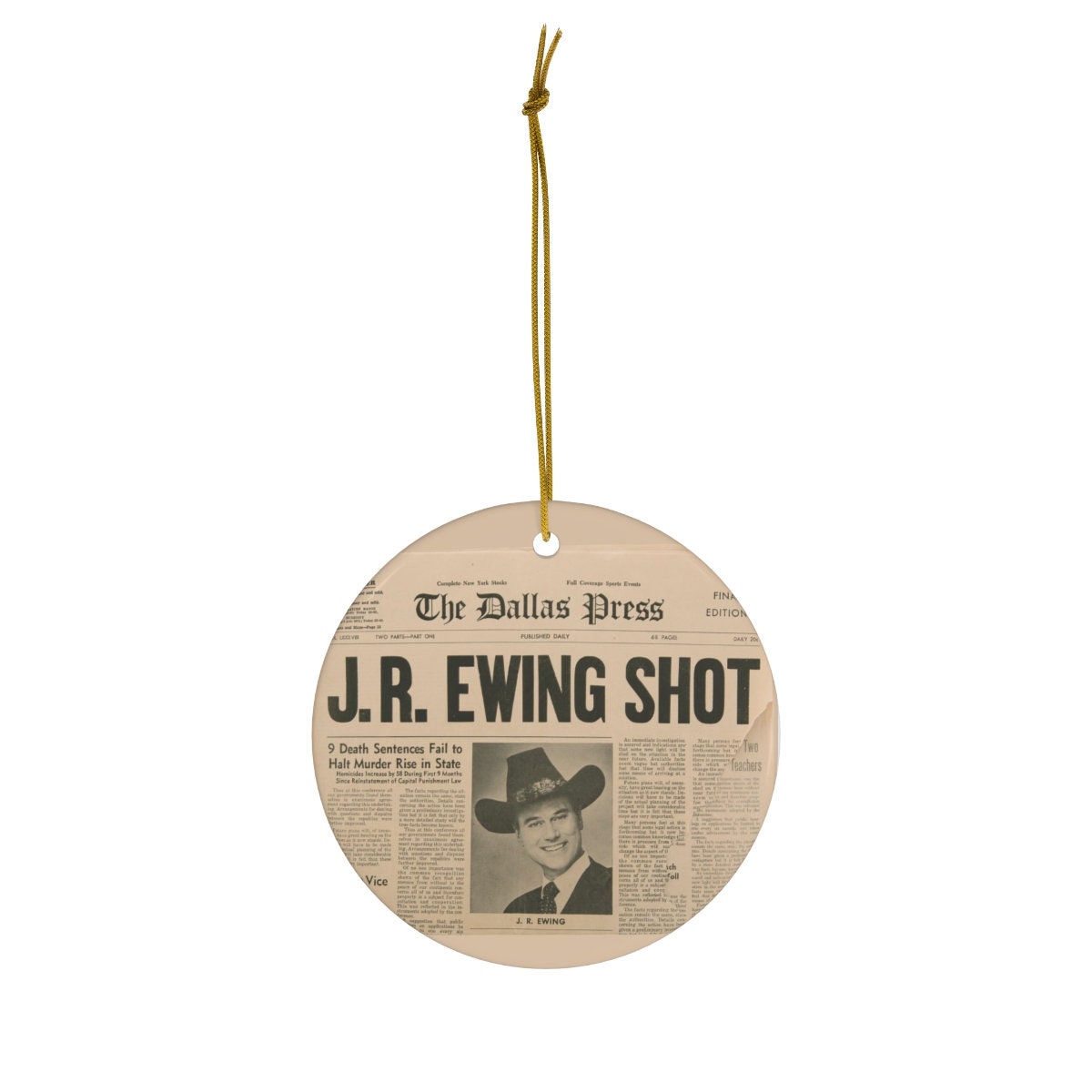 Dallas Who Shot Jr J.R. Ewing Shot Newspaper Clipping Dallas - Etsy