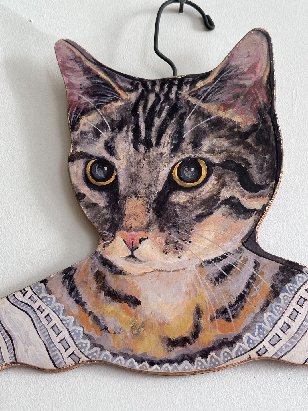 Vintage Wooden Cat-shaped Hanger by Annie Rhinehart for Stupell Quirky ...
