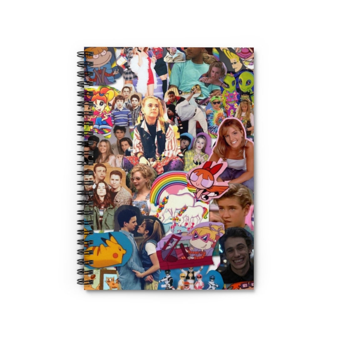 90's Collage Journal, 1990's Childhood Nostalgia Notebook, Retro Tv ...