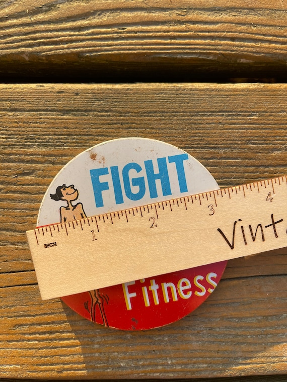 Vintage 1960's Large Pin, Fight Physical Fitness Pin,… - Gem