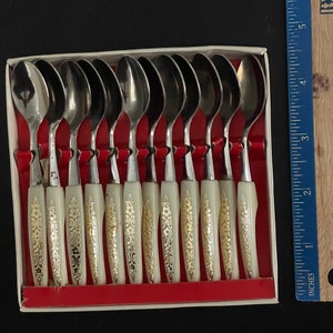 Vintage Little Spoon Set, Stainless Steel Hors D'oeuvre Spoons, Retro ...