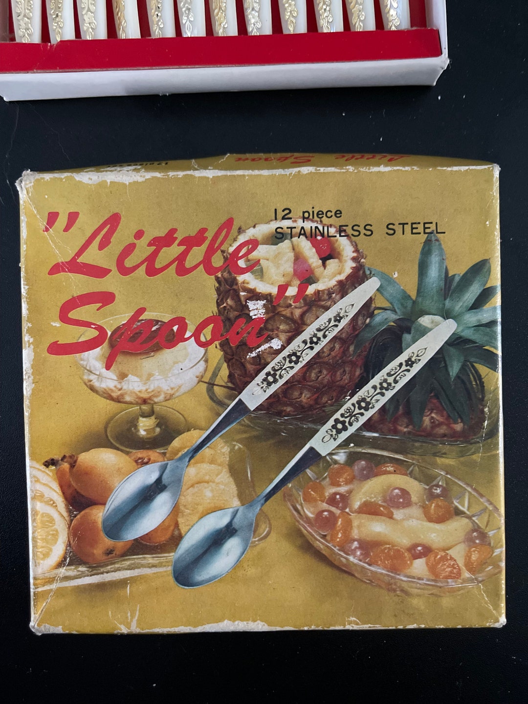 Vintage Little Spoon Set, Stainless Steel Hors D'oeuvre Spoons, Retro ...