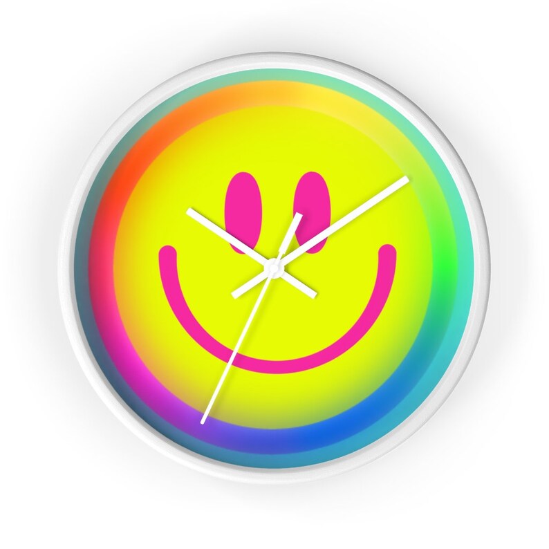 Smiley Face Wall Clock Happy Face Clock Retro Y2k Wall - Etsy