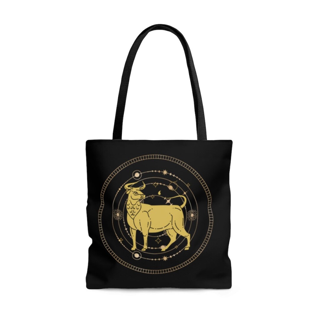 Taurus Tote Bag, Horoscope Tote Bag, Retro Taurus Horoscope, Gift for ...