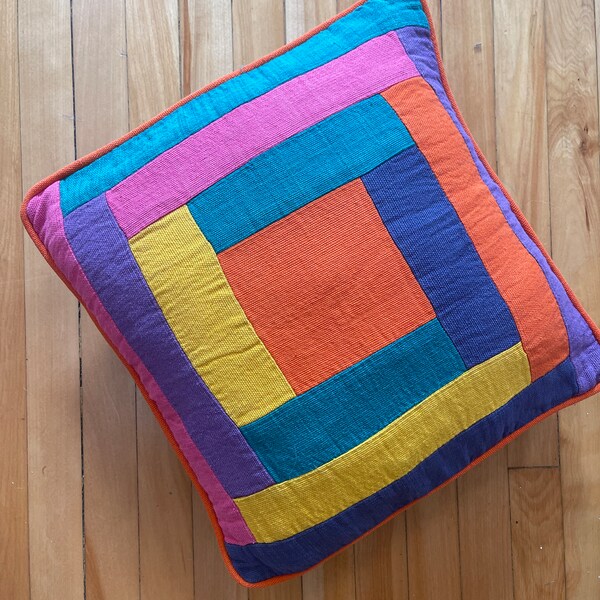 Color Block Pillow - Etsy