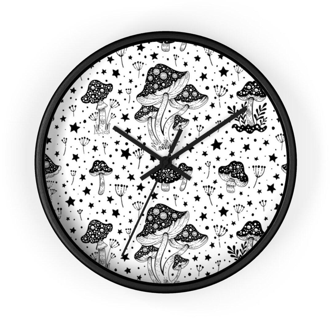 Mushroom Wall Clock, Fungi Wall Decor, Cottagecore Room Decor - Etsy