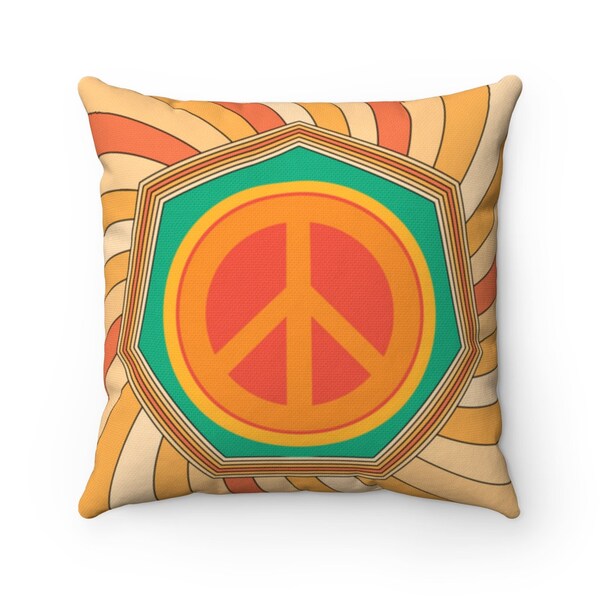 Peace Sign Pillow - Etsy