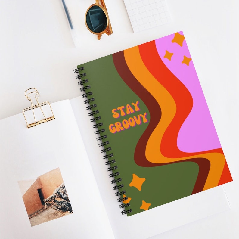 Stay Groovy Journal Cute Indie Notebook Hippie Notebook - Etsy