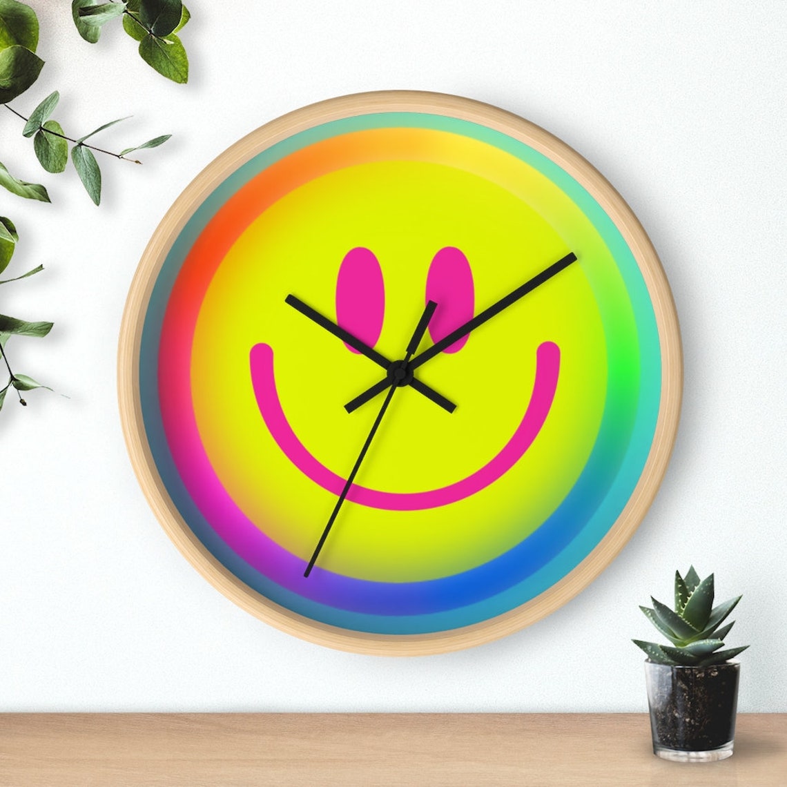 Smiley Face Wall Clock Happy Face Clock Retro Y2k Wall | Etsy