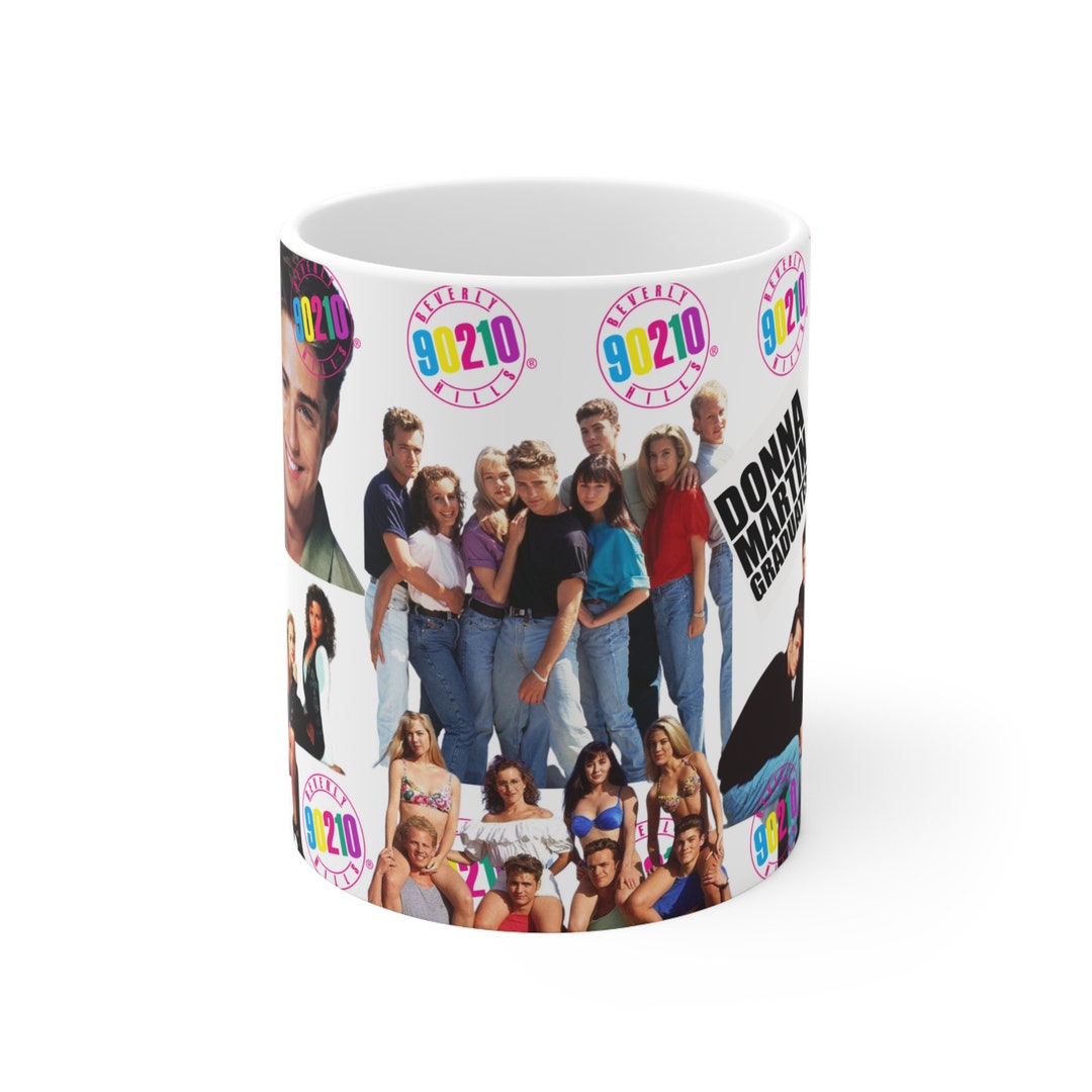 Beverly Hills 90210 Gang Collage Mug, Nostalgia 90's Coffee Mug, Donna ...