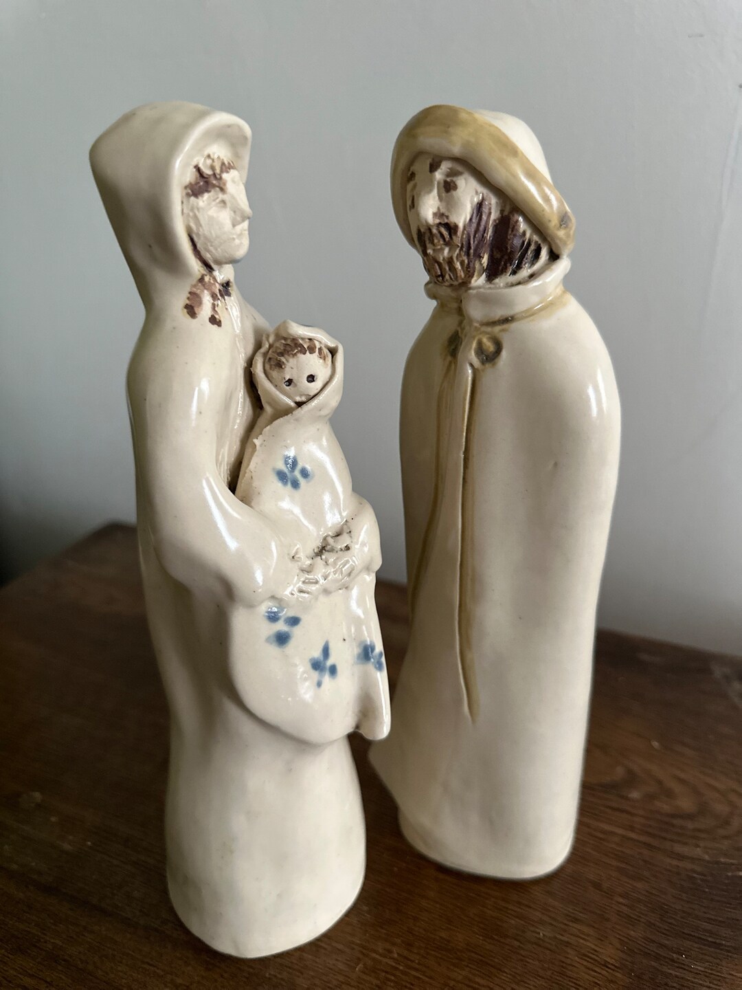 Vintage Ceramic Nativity Scene Figurines, Mother Child Father Statues ...
