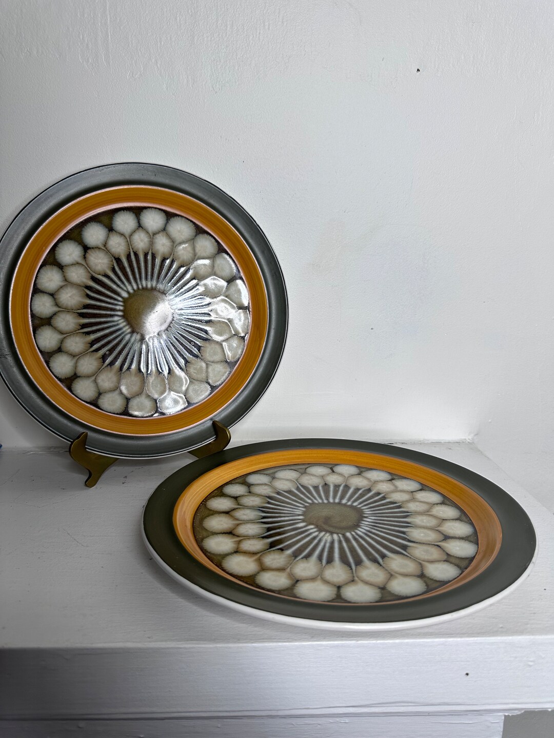 Vintage Pair Electra Jupiter Stoneware Plates Made in Japan - Etsy