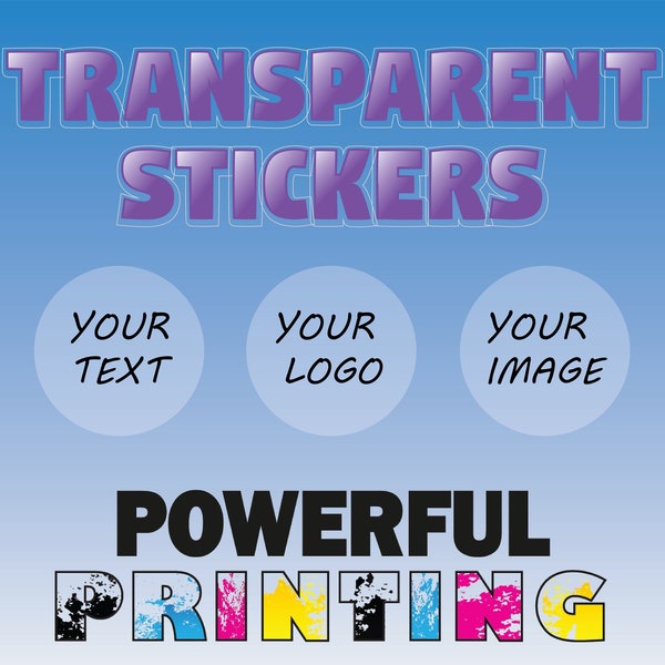 Transparent Logo Stickers - Etsy UK