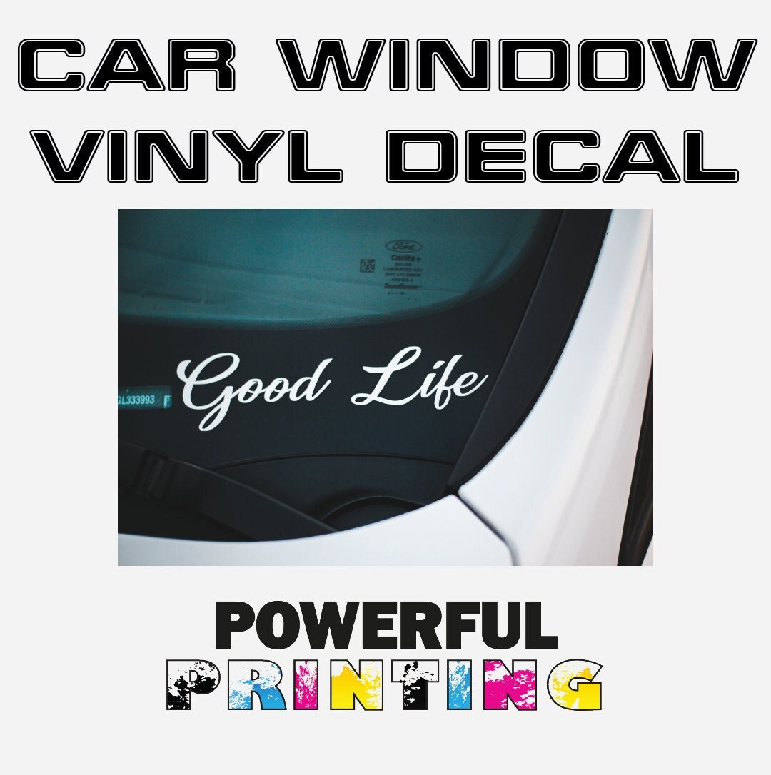 Custom Car Window Vinyl Decal Sticker Logo Text Colour - Etsy