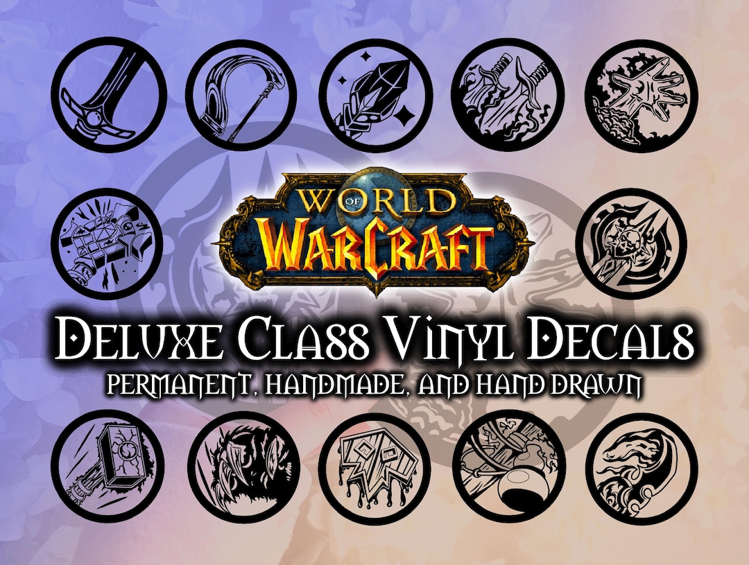 DECALS | World of Warcraft Classes - 4" Stickers for Car Windows ...