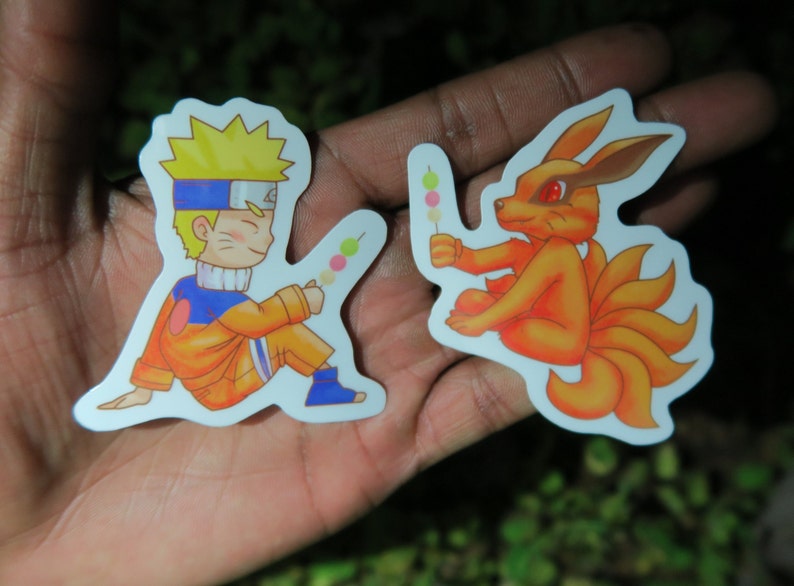 Naruto And Kurama Vinyl Waterproof Sticker 2ct Etsy