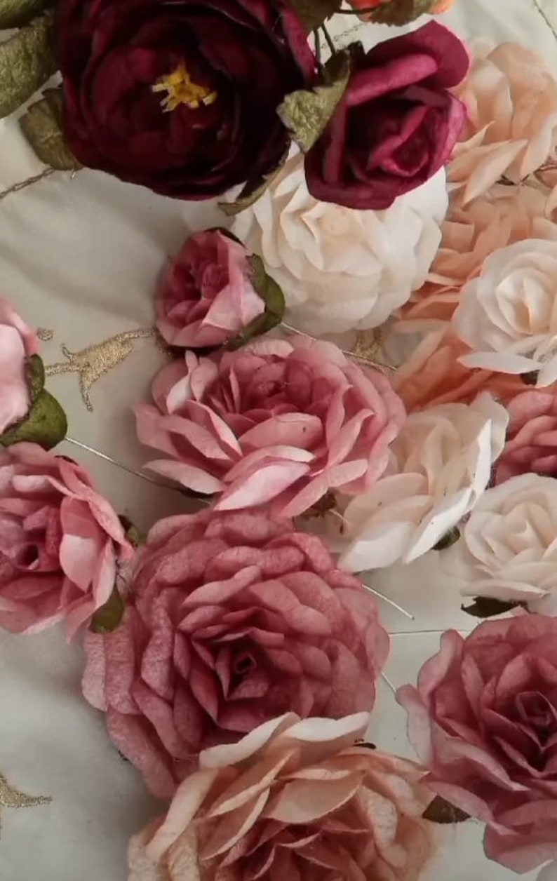 Handmade Silk Flowers Made From Silkworm Cocoon. Choose Your Color ...