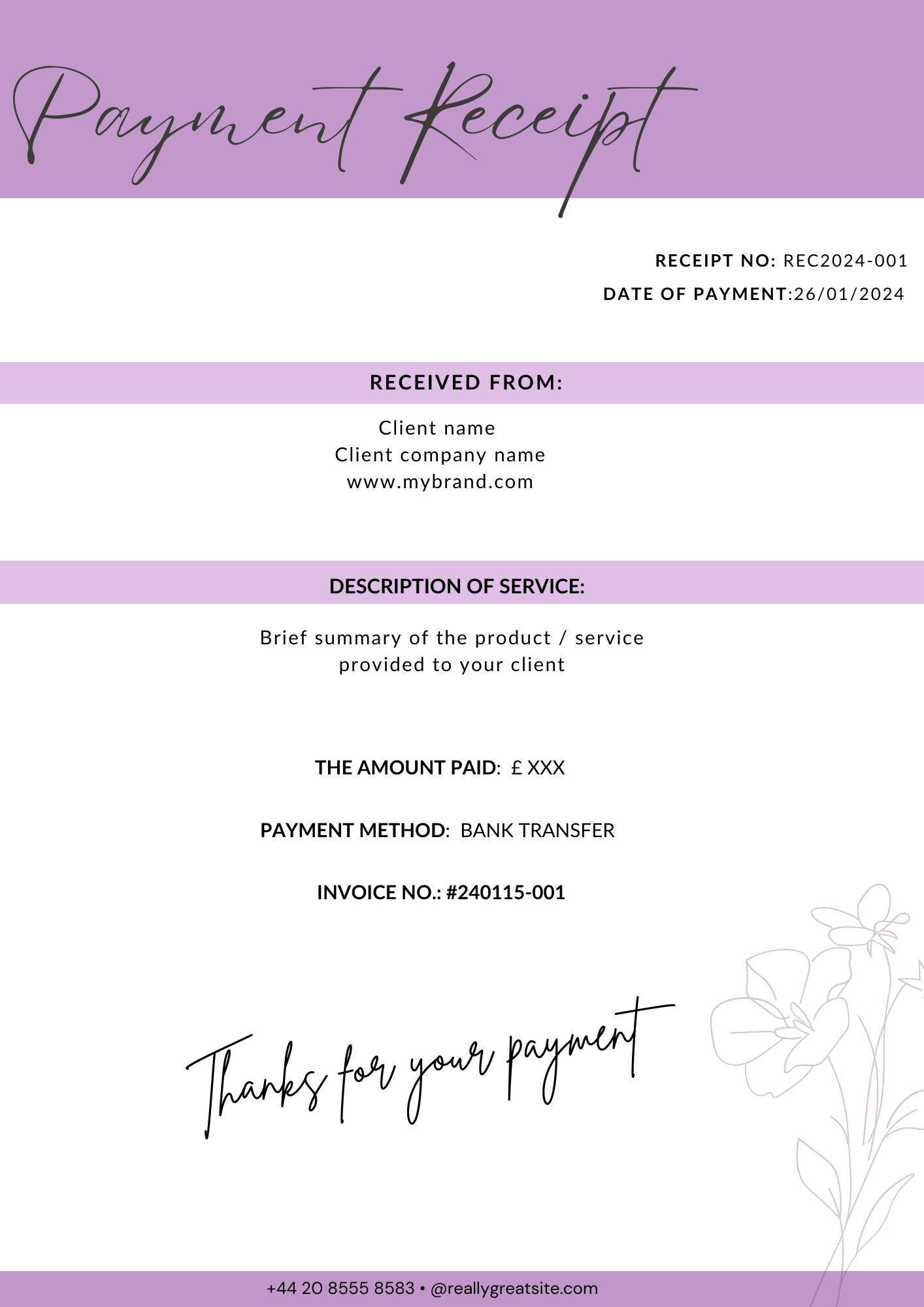 Editable Invoice Template & Payment Receipt Template | A4 Size | Canva ...