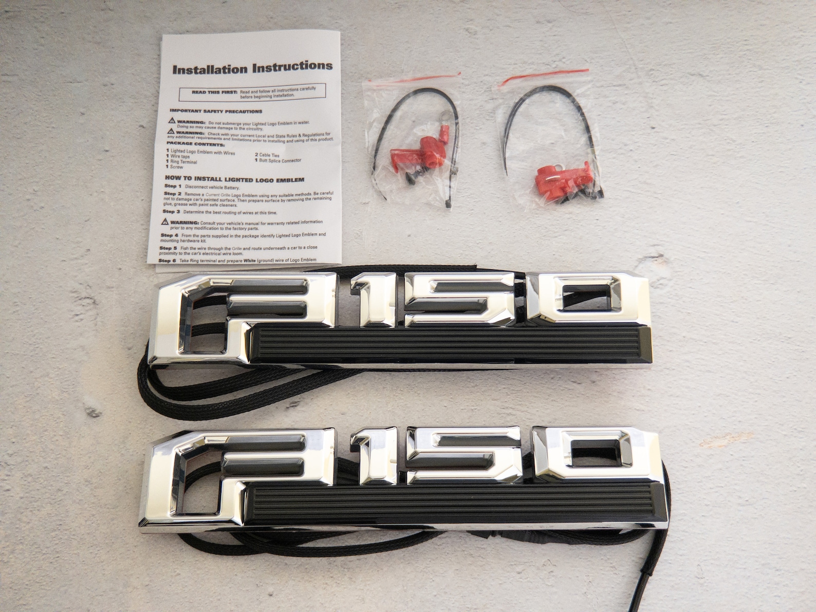 2015-20 Ford F150 LED Lighted Fender Emblems 2 Pc Kit Black or - Etsy