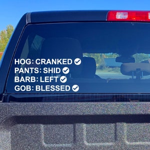Gobbless Hoss Vinyl Decals - Clibbins, Haddalayerdown - Etsy