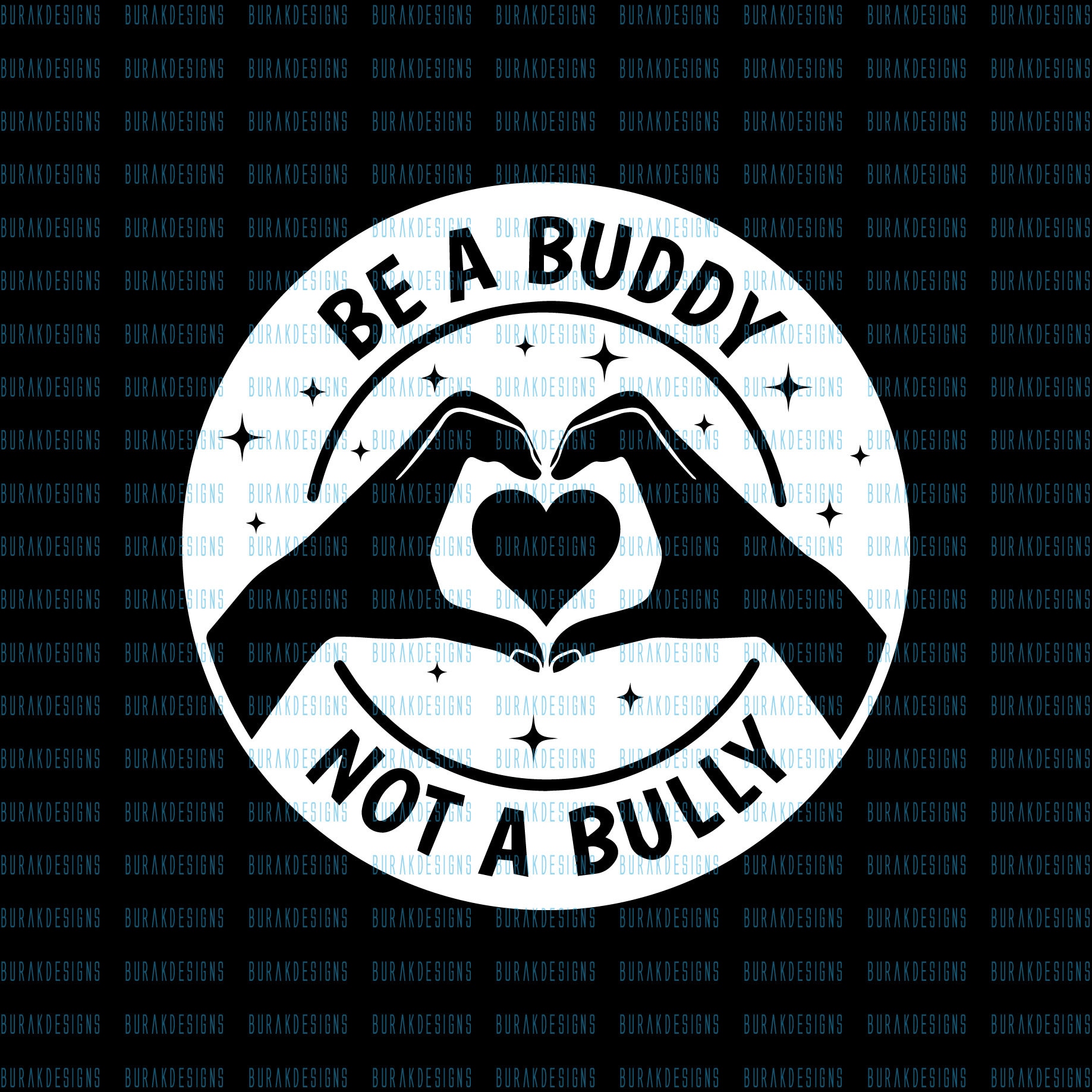 Be A Buddy Not A Bully Decal Anti-bullying / Heart Hands - Etsy