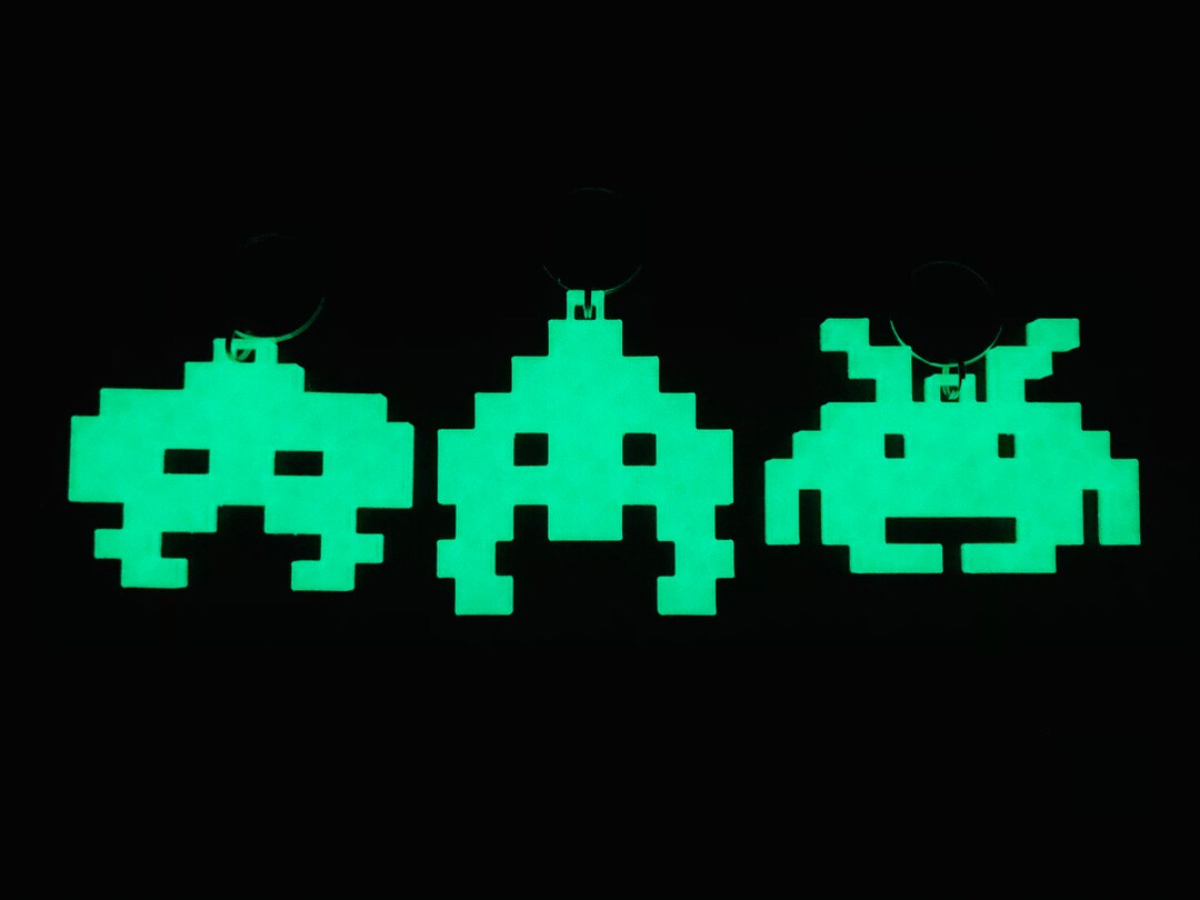 Space Invaders 3D Printed Keychains / Retro Video Game Key Chains ...