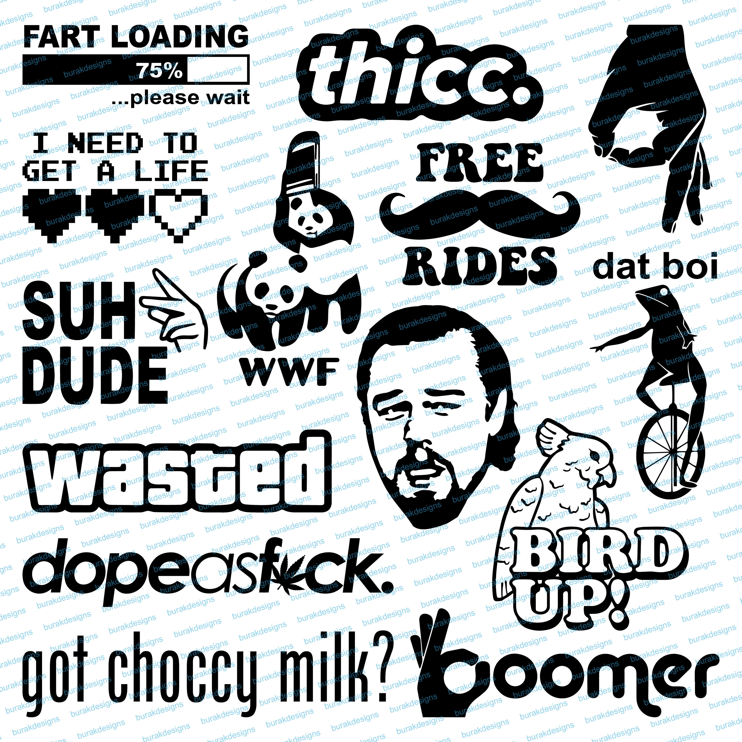 Calcomanías divertidas de memes: Tienes leche choccy / Suh - Etsy México