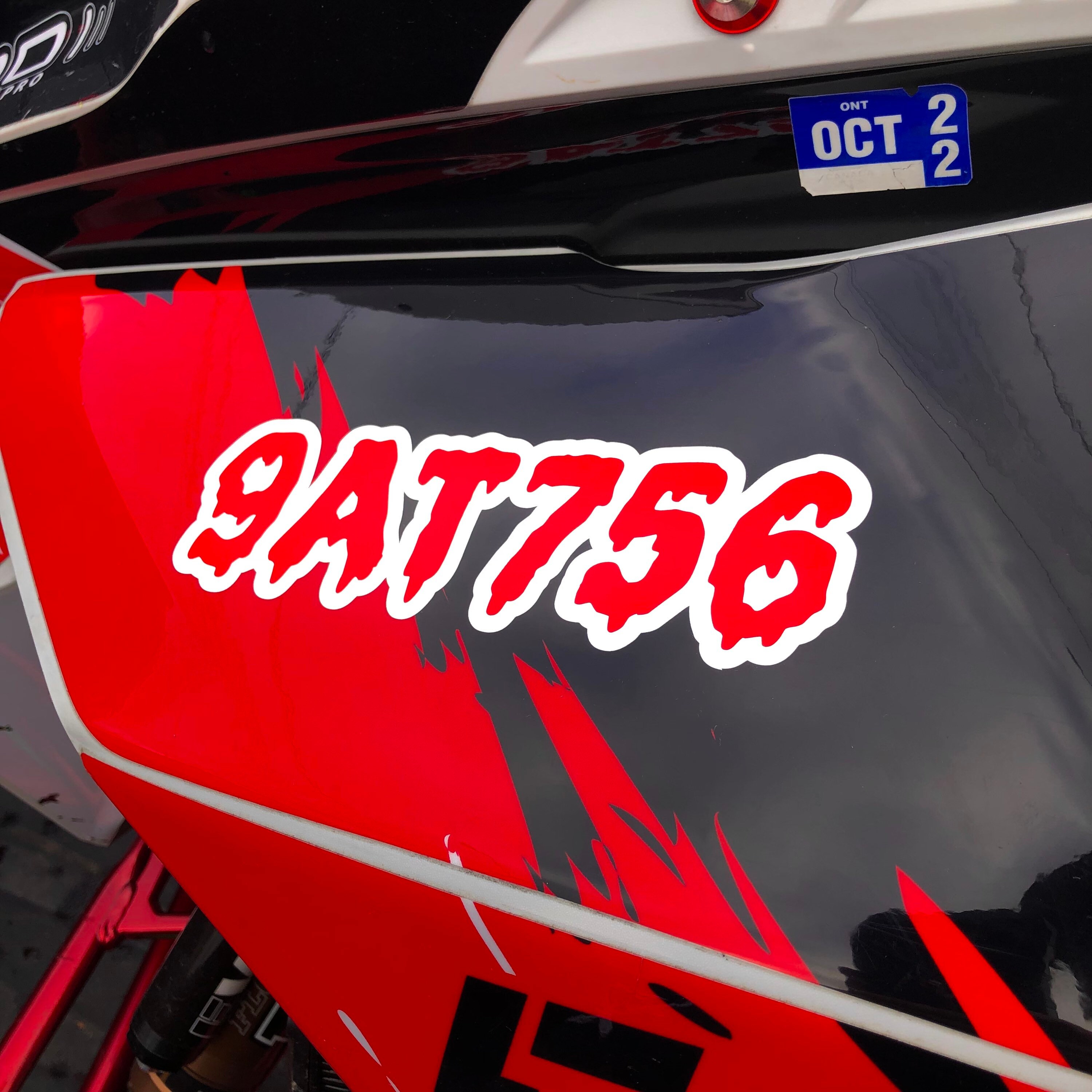 Custom Snowmobile Registration Number Decals / 20 Fonts and - Etsy