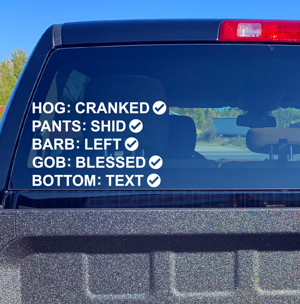 HOSS DECALS Hog Cranked / Pants Shid / Barb Left / Gob - Etsy