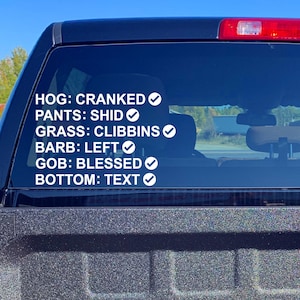 HOSS Decals: Funny Car Window Decal - Made in Canada - Etsy
