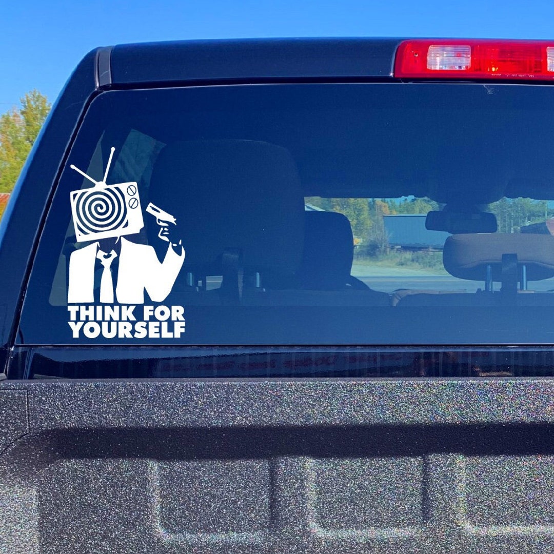 Mainstream Media Decals Think for Yourself / Turn off the News ...