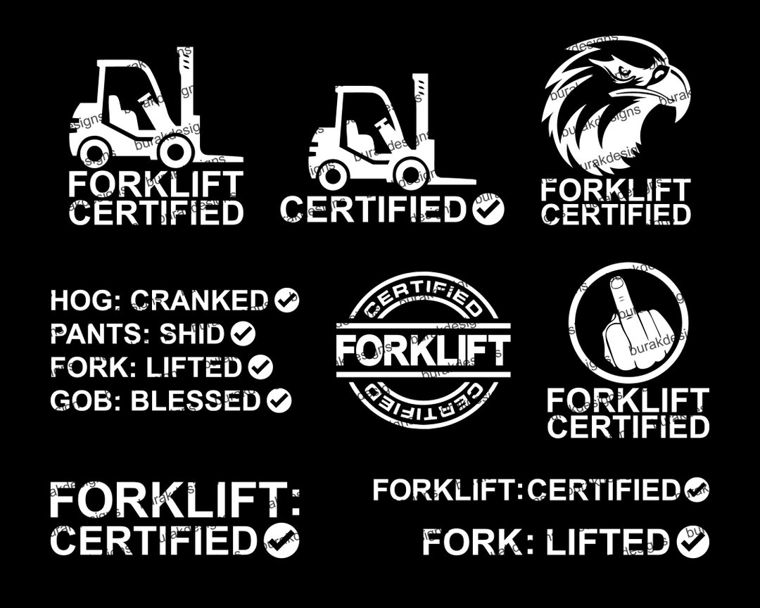Buy FORKLIFT CERTIFIED DECALS / Forklift: Certified / Hoss Decals ...